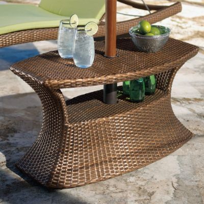 Balencia Bronze Umbrella Table | Frontgate