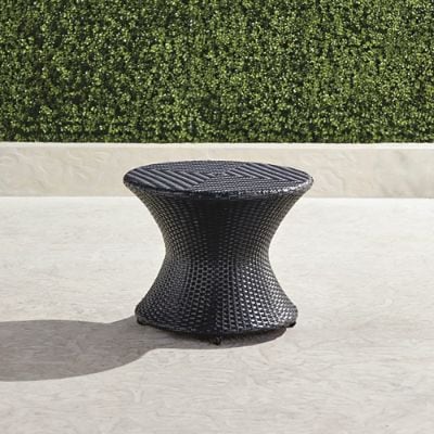 Balencia Round Side Table in Black | Frontgate