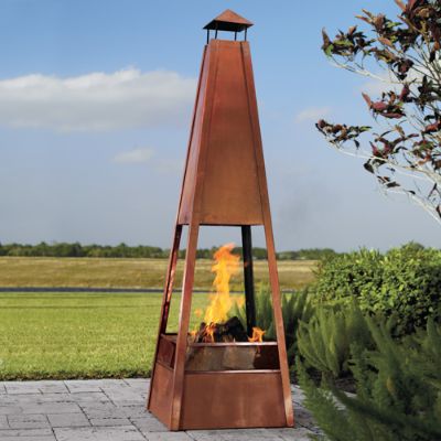 Handcrafted Copper Chiminea | Frontgate