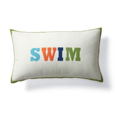 Pool-themed Embroidered Throw Pillows | Frontgate