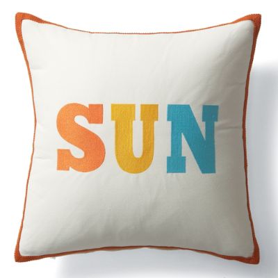 Pool-themed Embroidered Throw Pillows | Frontgate