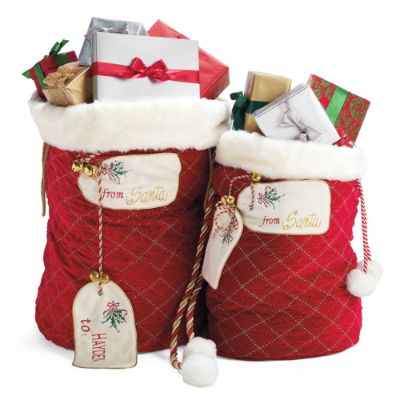 Red Quilted Santa Bag | Frontgate