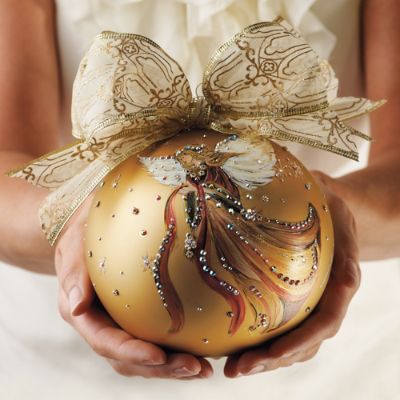 Natalie Sarabella Jeweled Flying Angel Ornament | Frontgate