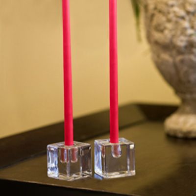 Set of Six Tailored Glass Candleholders | Frontgate