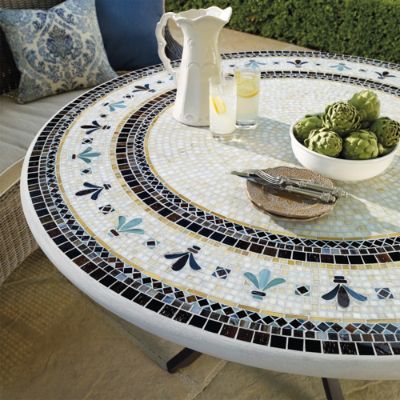 Azure Royal Mosaic Table by KNF | Frontgate