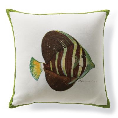 Outdoor Hand-painted Striped Fish Pillow | Frontgate