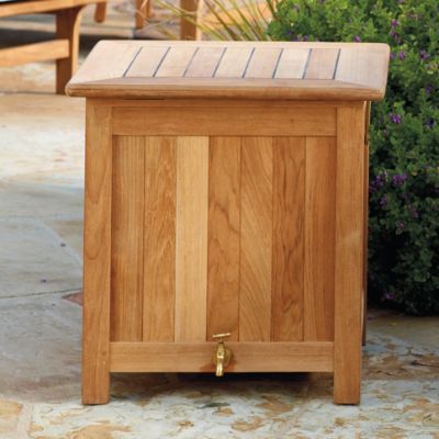 Teak Square Cooler | Frontgate