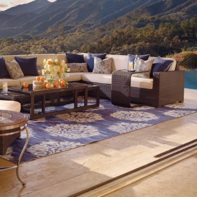 Benton Ikat Outdoor Rug | Frontgate