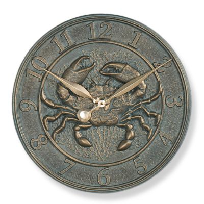 Outdoor Crab Clock and Seahorse Thermometer | Frontgate