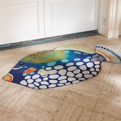 Hand-felted Fish Mats | Frontgate