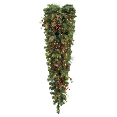 Mixed Tip Pre-lit Teardrop Swag | Frontgate