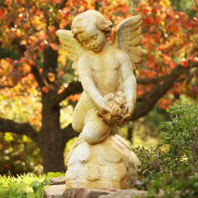 Angel with Roses Garden Statue | Frontgate