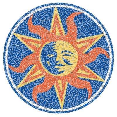 47-inch Mosaic Sun Pool Art | Frontgate