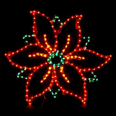 Lighted Poinsettia 4-ft. Outdoor Display | Frontgate