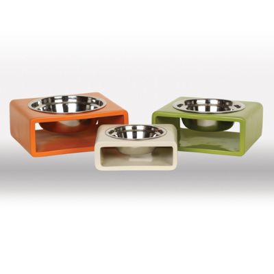 Modern Square Pet Feeder by Unleashed Life | Frontgate