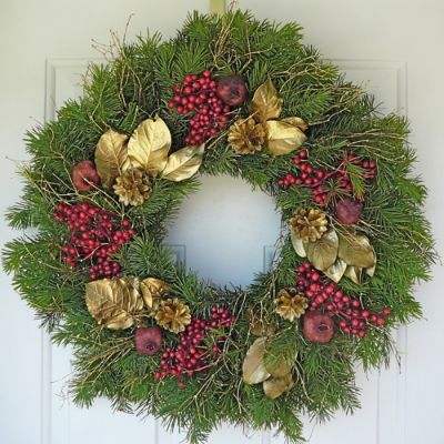 Golden Holidays Wreath | Frontgate