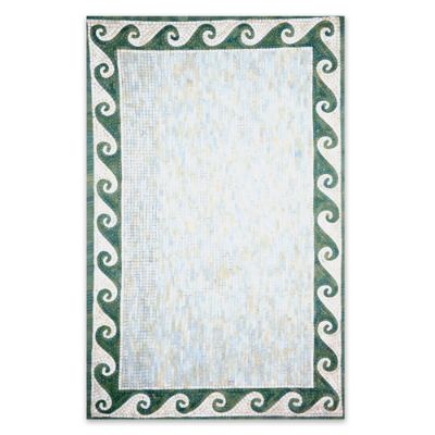 Mosaic Ocean Wave Outdoor Area Rug | Frontgate