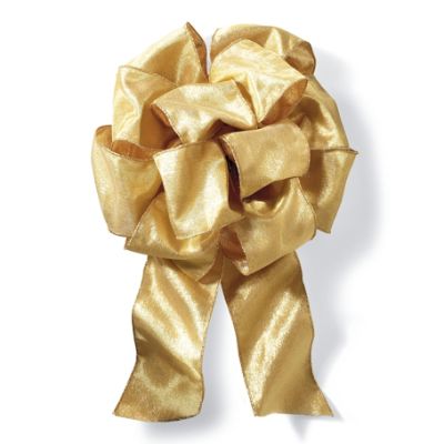 Set of 2 Gold Metallic Pre-made Bows | Frontgate