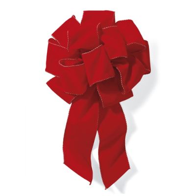 Set of 2 Red Velvet Pre-made Bows | Frontgate