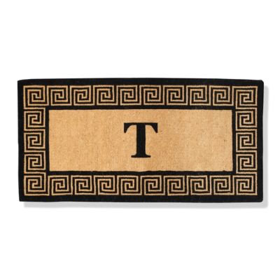 Classic Greek Key Monogrammed Coco Entry Mat | Frontgate