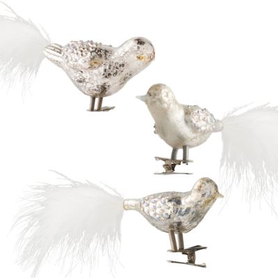 Jeweled Silver Birds, Set of 6 | Frontgate