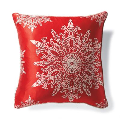 Red Snowflake Pillow | Frontgate