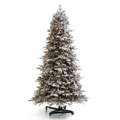 Snowy Nordmann Fir Pro Shape Christmas Tree with FlipTree Stand ...