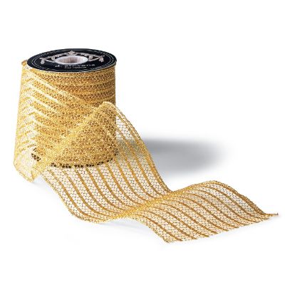 Gold Glitter Mesh Stripe Ribbon | Frontgate