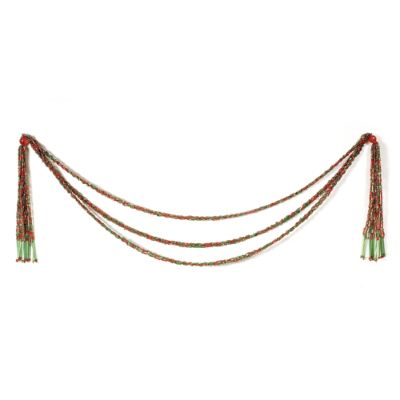 Set of 12 Red & Green Beaded Swags | Frontgate