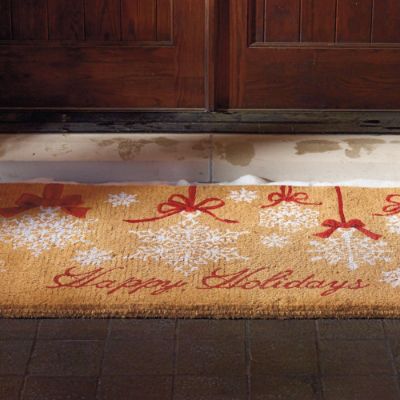 Holiday Snowflakes Coco Entry Mat | Frontgate