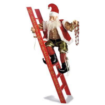 Animated Climbing Elf with Ladder | Frontgate