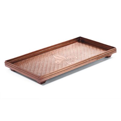 Fleur-de-Lis Copper Boot Tray | Frontgate