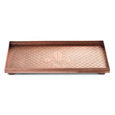 Fleur-de-Lis Copper Boot Tray | Frontgate