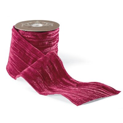 Magenta Crinkle Velvet Ribbon | Frontgate