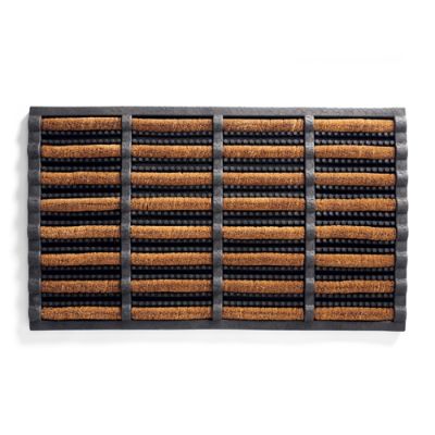 Brush Stripes Coir and Rubber Mat | Frontgate
