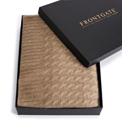 Cable-knit Cashmere Throw | Frontgate