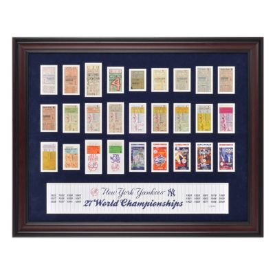 Yankees 27-time World Series Ticket Framed Collage | Frontgate
