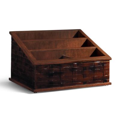 Coco Key Woven Leather Desk Accessories | Frontgate