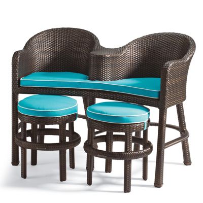 Malibu Balcony Seating and Ottoman | Frontgate