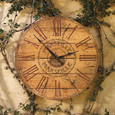 Marseille Cedar Clock | Frontgate