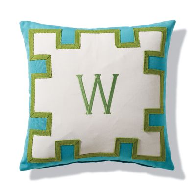 Geometric Greek Key Pillow | Frontgate