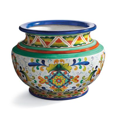Italian-Inspired Painted Planters | Frontgate