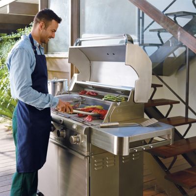 Saber Stainless Steel Gas Grill with Cover & Assembly | Frontgate