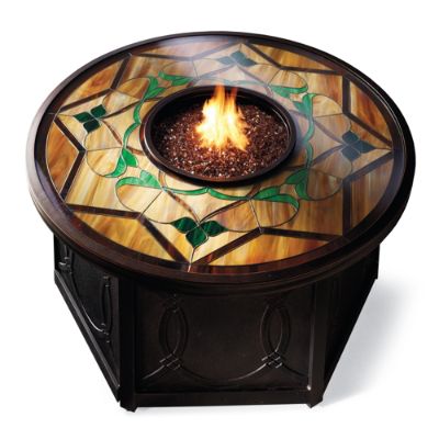 Imperial Stained Glass Fire Table | Frontgate