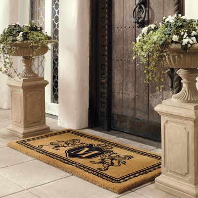 Lion Crest Monogram Door Mat | Frontgate