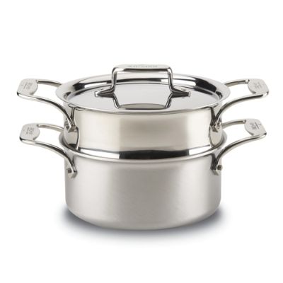All-Clad d5 Brushed Stainless Steel 3-quart Casserole with Steamer ...