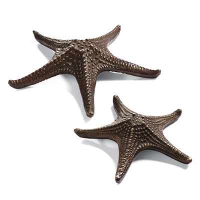 Set of Two Brass Starfish | Frontgate