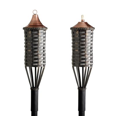 Set of Two Woven Torches | Frontgate