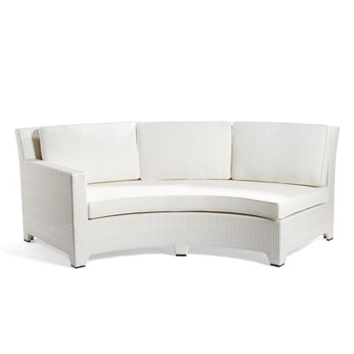 Madrid White Curved Modular Seating | Frontgate