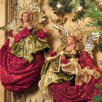 Mark Roberts Set of Two Instrumental Flying Angels | Frontgate